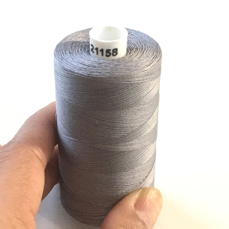 Sewing Thread 100% Cotton, 1200 Yards, Thread 50wt, Blue Shade, All ...