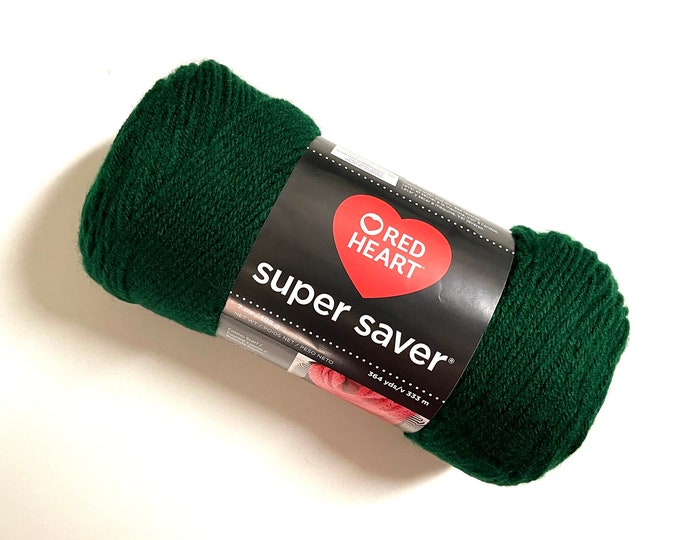 Red Heart Acrylic Yarn Hunter Green Color, Super Saver 4 Ply, Crafts ...