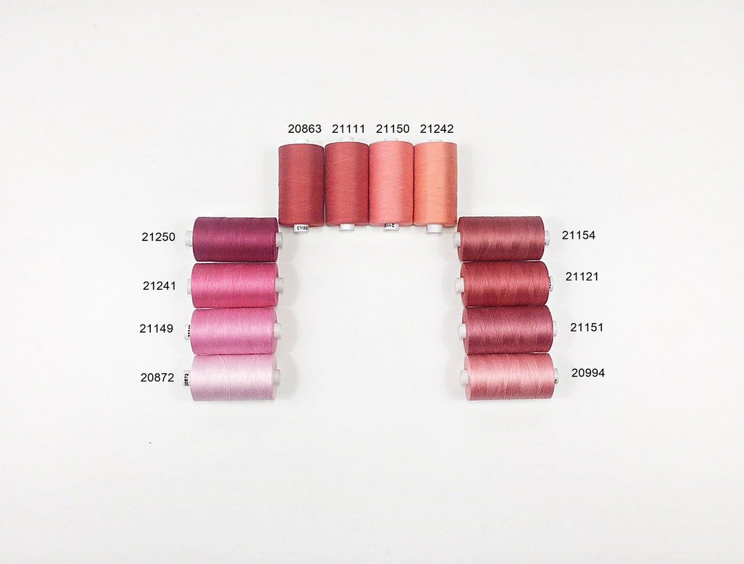 Sewing Thread 100% Cotton, 1200 Yards, Thread 50wt, All Purpose, Red ...