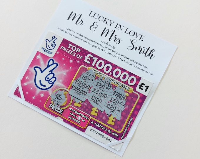 Personalised Scratch Card Wedding Favours Rustic Wedding - Etsy UK