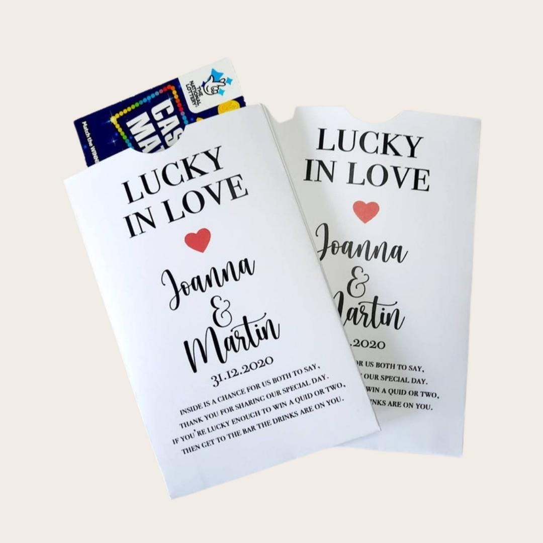 Scratch Card Wedding Favours | Wedding Favours | Lucky in Love ...