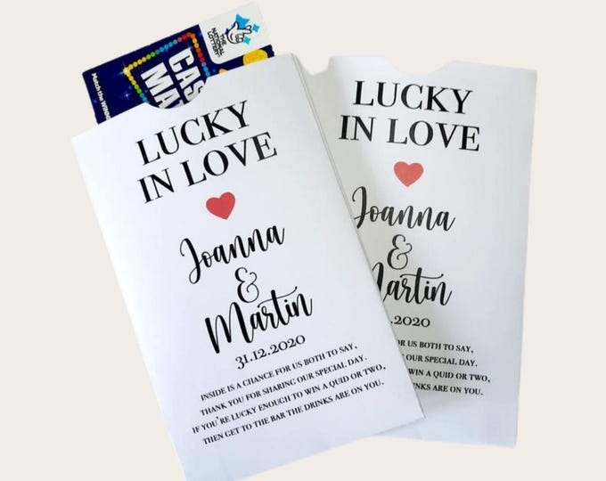 Scratch Card Holder Wedding Favours Wedding - Etsy