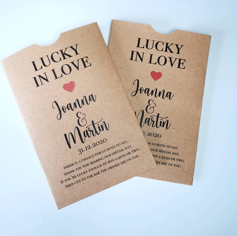 Personalised Scratch Card Wedding Favours Rustic Wedding | Etsy