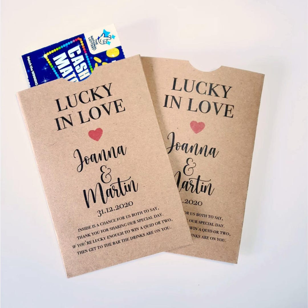 Personalised Scratch Card Wedding Favours | Rustic | Wedding - Etsy