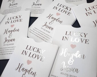 Personalised Scratch Card Wedding Favours Rustic Wedding | Etsy UK