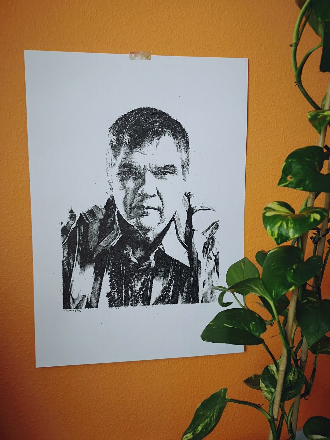 Meatloaf ORIGINAL A2 Pen Drawing Pen Illustration Meatloaf Artwork Wall ...