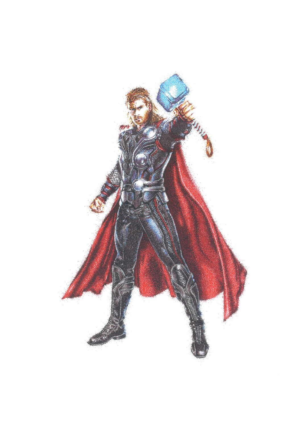 Thor Marvel PRINT Pen Drawing Pen Illustration Thor Artwork Marvel ...