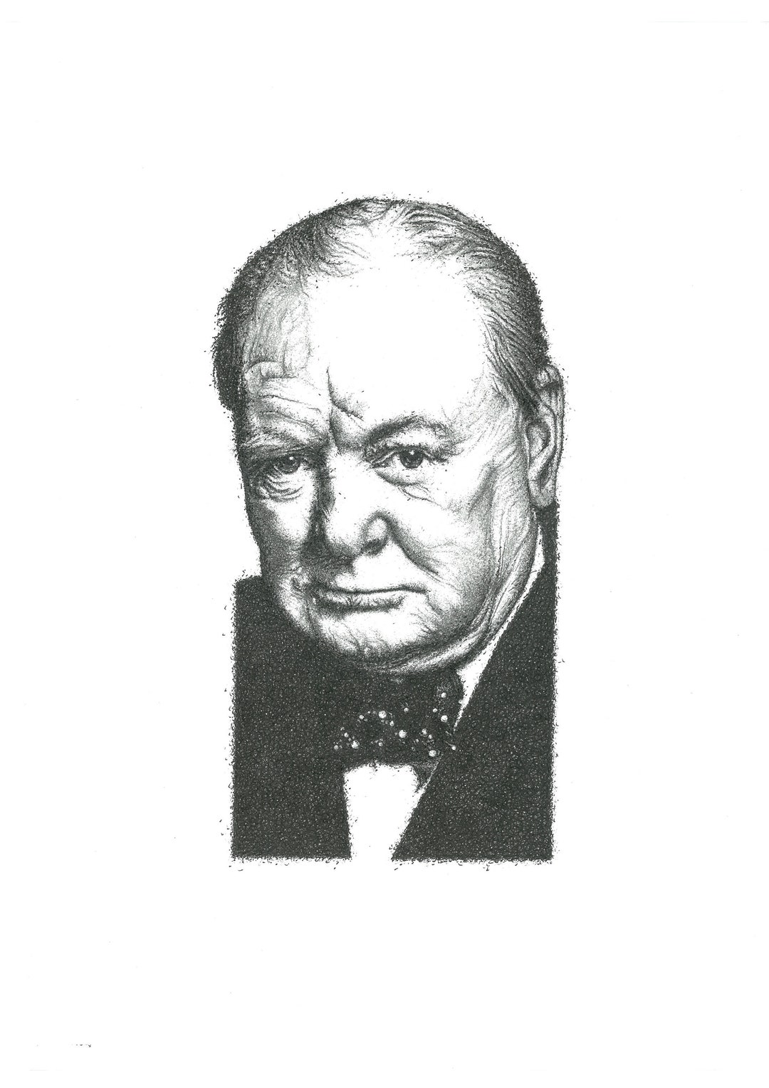 Winston Churchill PRINT Pen Drawing Pen Illustration Churchill Artwork ...