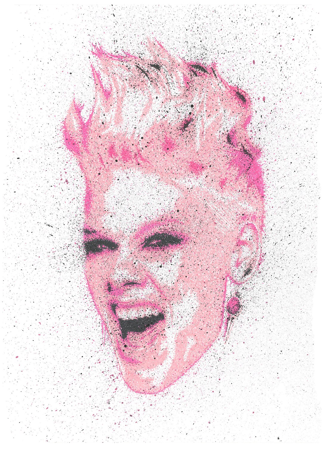 Pink PRINT Pen Drawing Pen Illustration Artwork Wall Art Home Decor - Etsy