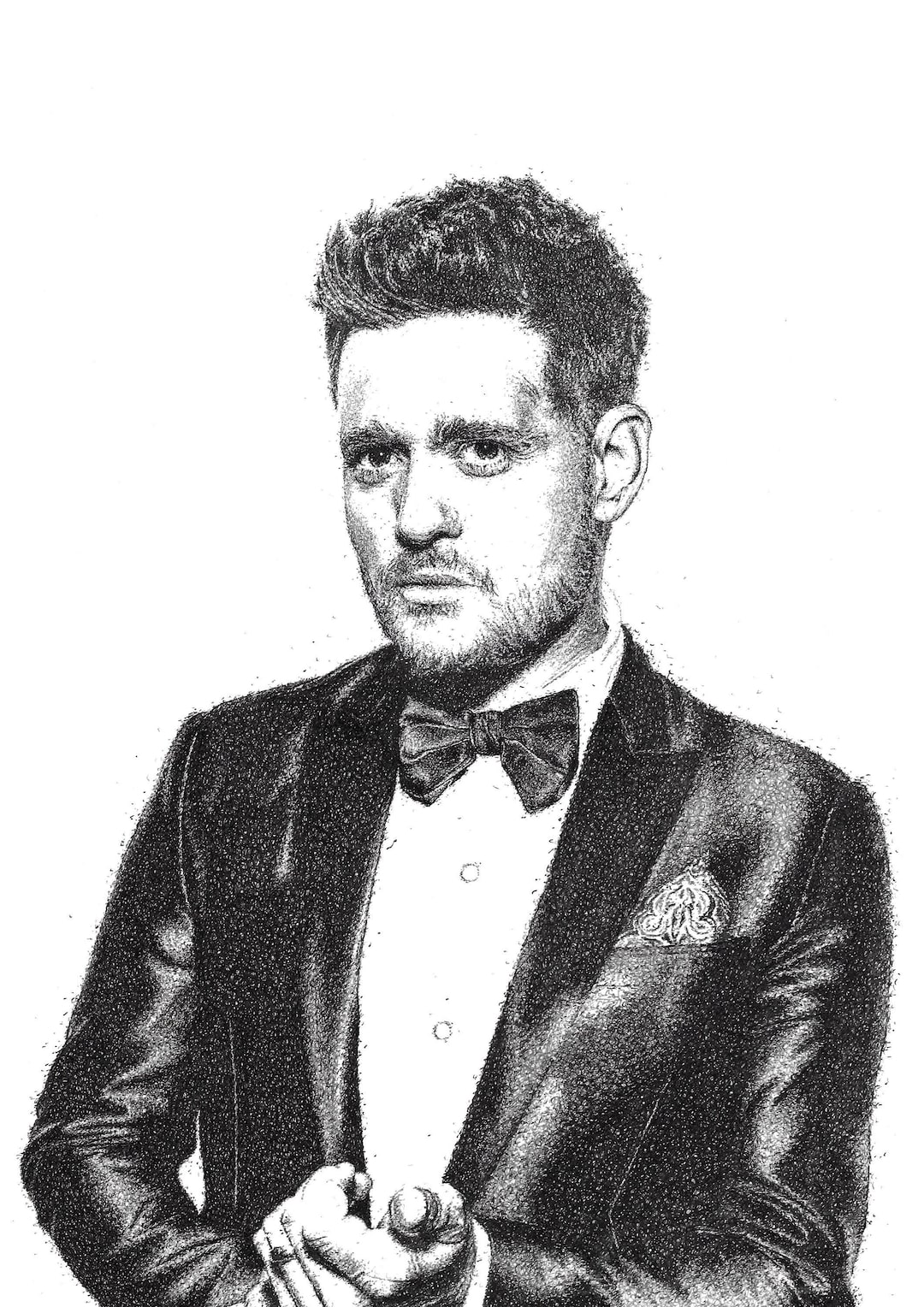 Michael Bublé PRINT Pen Drawing Illustration Artwork Wall Art - Etsy