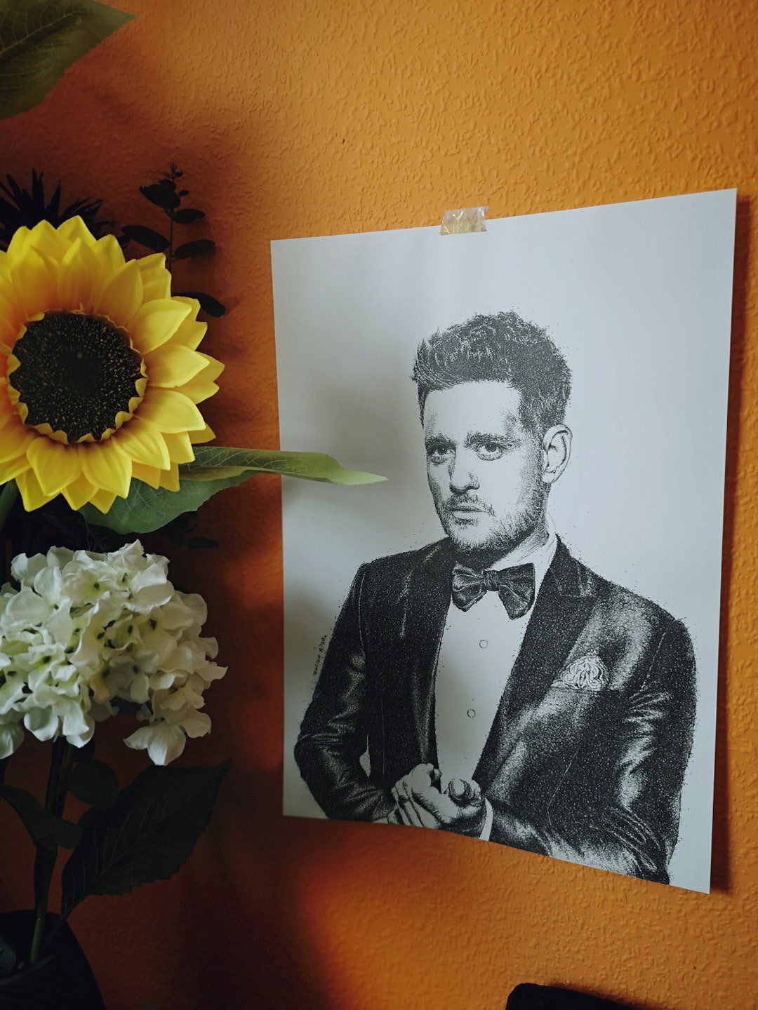 Michael Bublé ORIGINAL A3 Pen Drawing Illustration Artwork Wall Art - Etsy