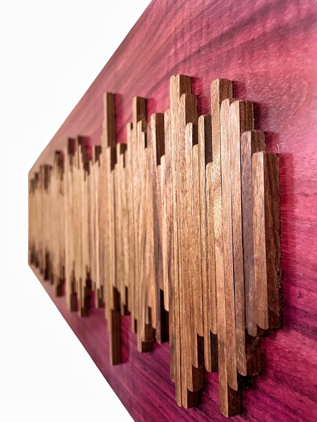 Custom Soundwave Wall Art - Purple Heart Wood Wall Art - Soundwave Art ...