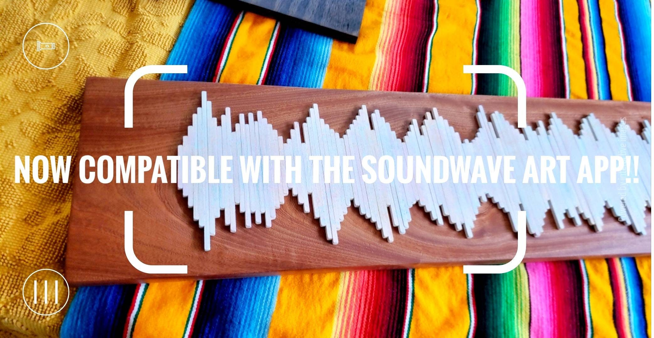 Custom Wood Soundwave Wall Art Wood Wall Art Rainbow | Etsy