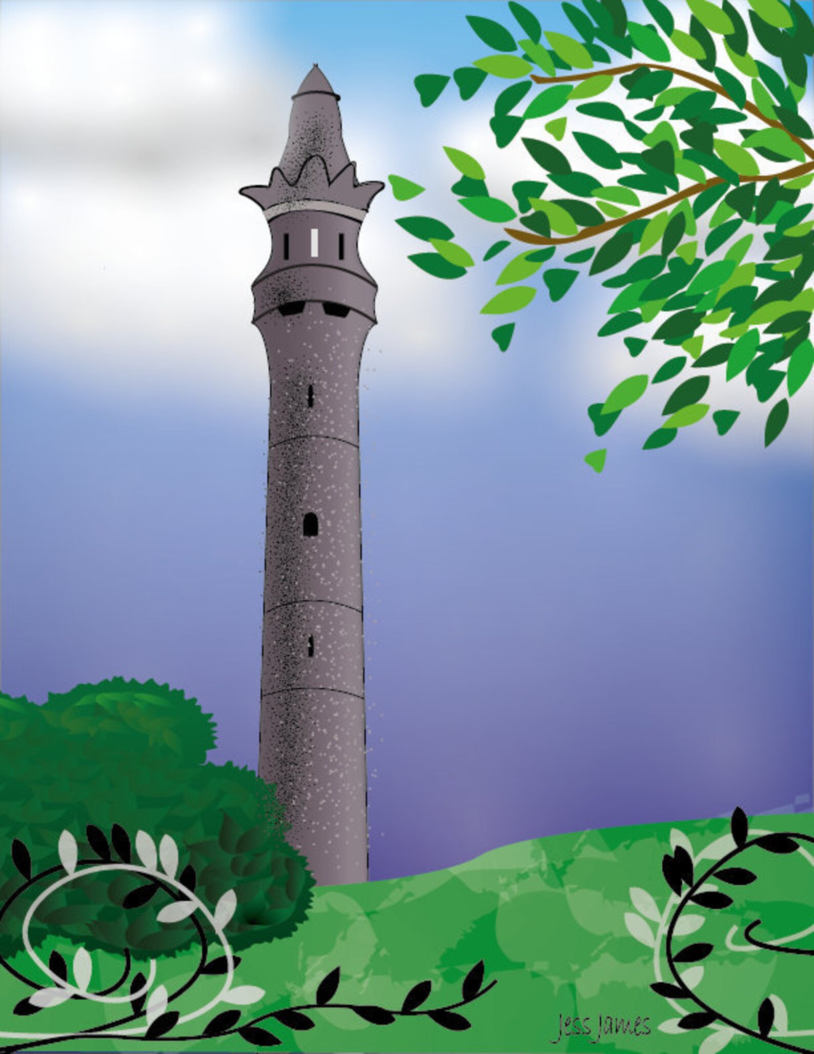 Impresión digital de Wainhouse Tower - Etsy España