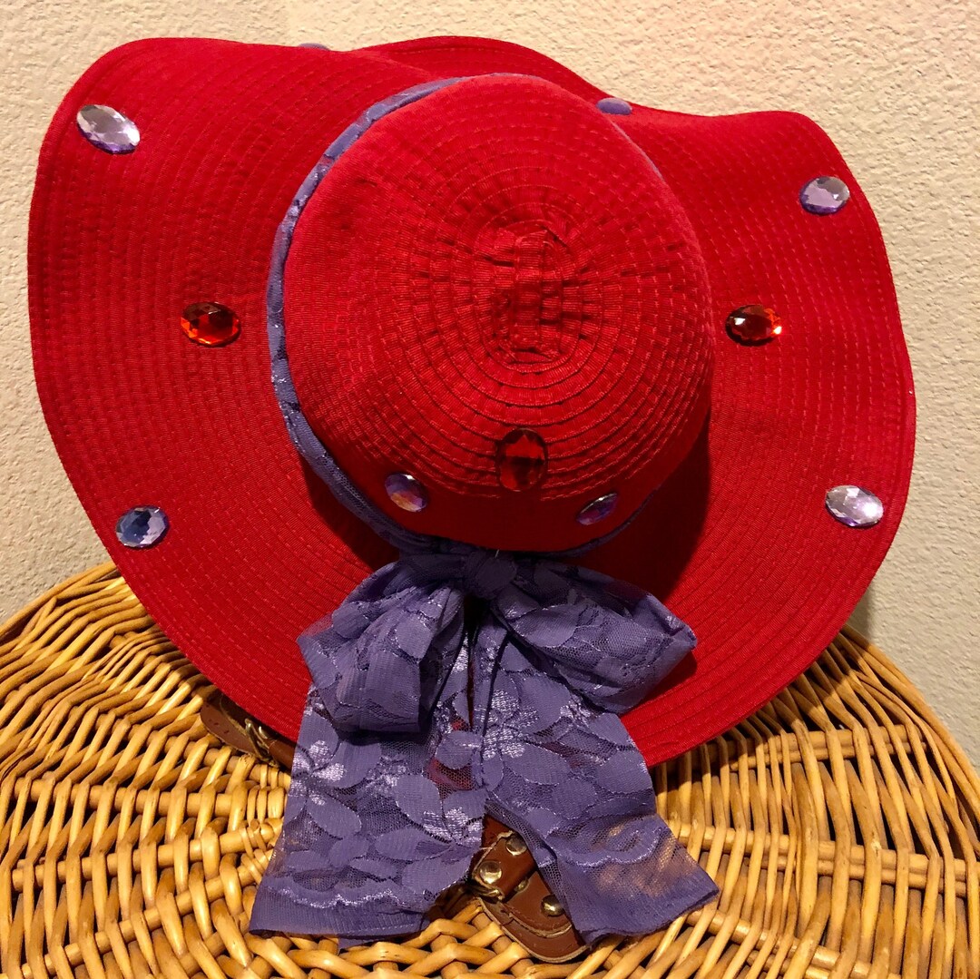 Red Floppy Hat - Etsy