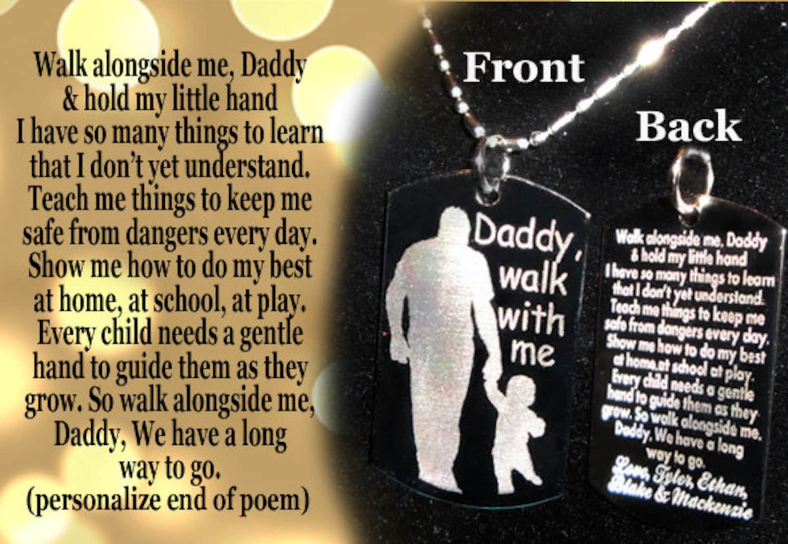 Walk With Me Daddy Walk Alongside Me Daddy Poem Walk Beside - Etsy