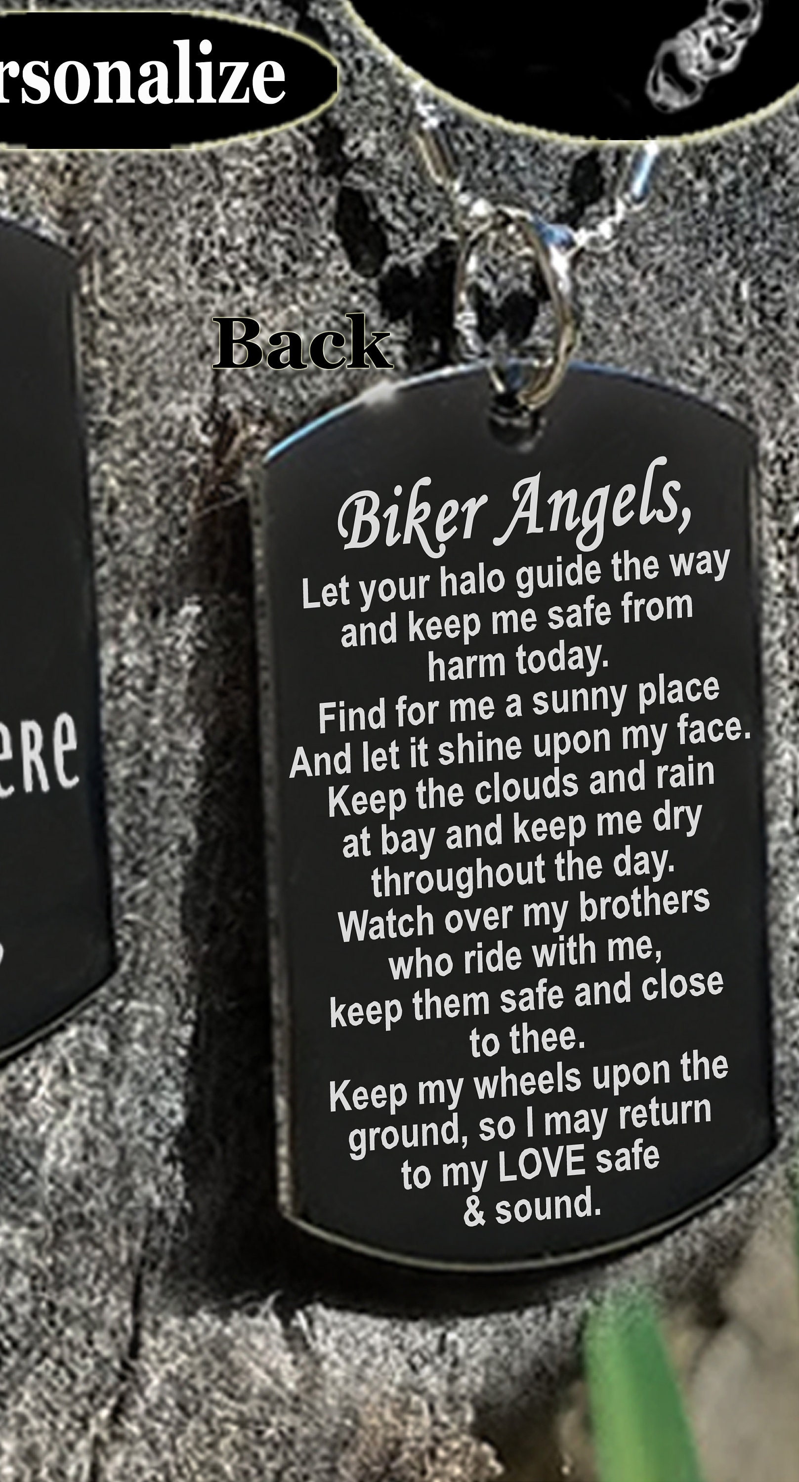 Ride Safe I Need You Here With Me Dog Tag Motorcycle - Etsy