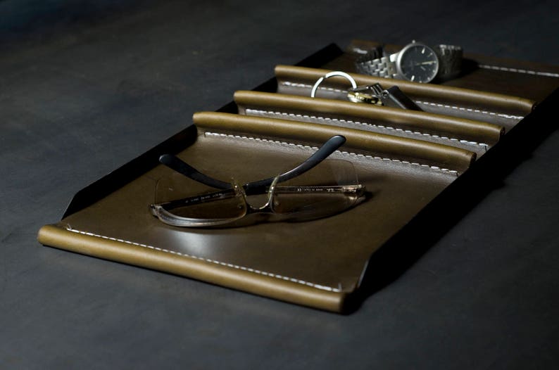 Hand Stitched Leather Valet Tray for Men, Groomsmen Gift - Etsy