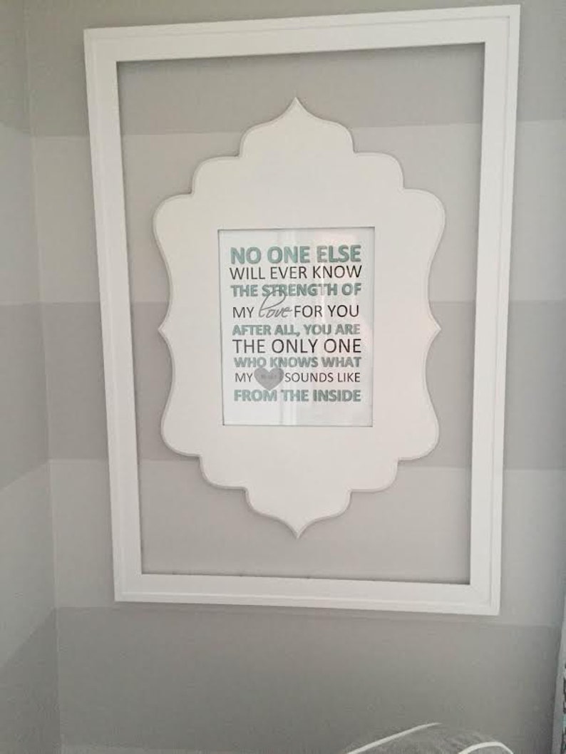 Nursery Word Art Printable - "no One Else..." Gray, Black & Light ...