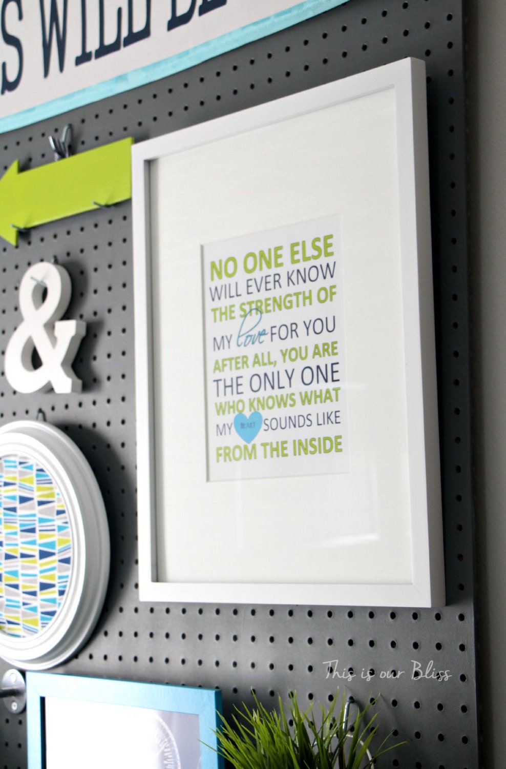 CUSTOM Nursery Word Art Printable - No One Else...heart From the Inside ...