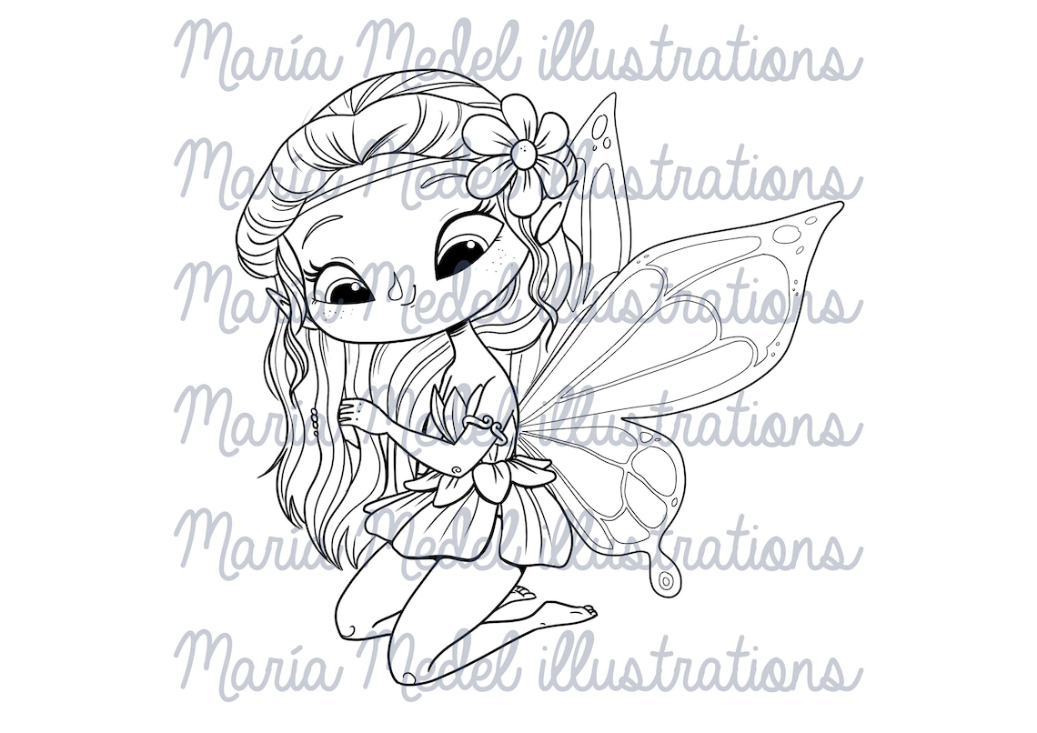 Fairies Set DIGITAL STAMP SET for Scrapbooking Cardmaking | Etsy