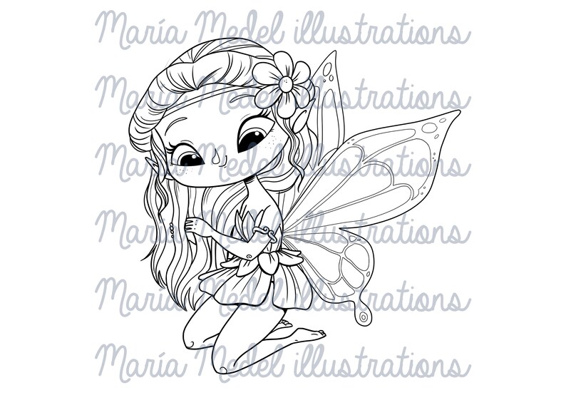 Fairies Set DIGITAL STAMP SET for Scrapbooking Cardmaking | Etsy