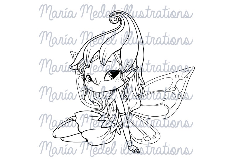 Fairies Set DIGITAL STAMP SET for Scrapbooking Cardmaking | Etsy