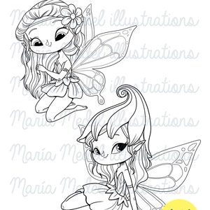 Fairies Set DIGITAL STAMP SET for Scrapbooking Cardmaking - Etsy