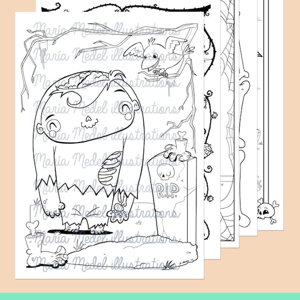 Frankenstein Coloring Pages - Etsy