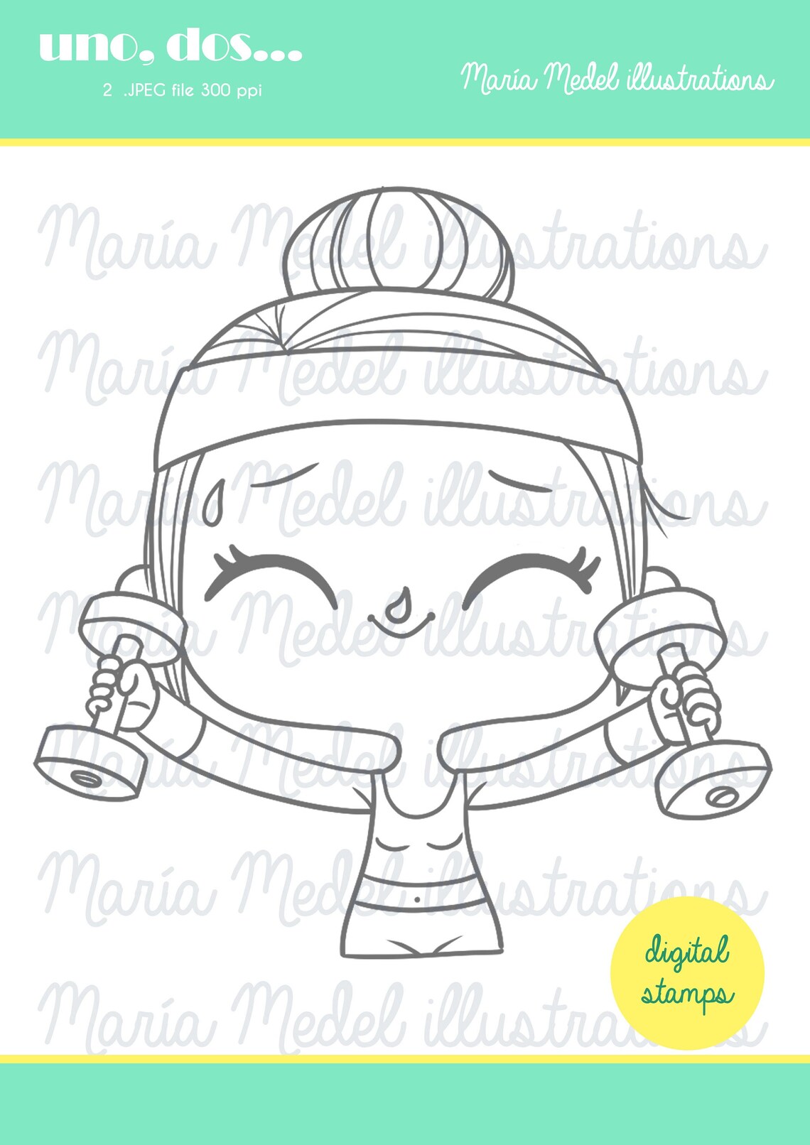 HEALTHY LIFE Exercise. Digital Stamp for Scrapbooking - Etsy