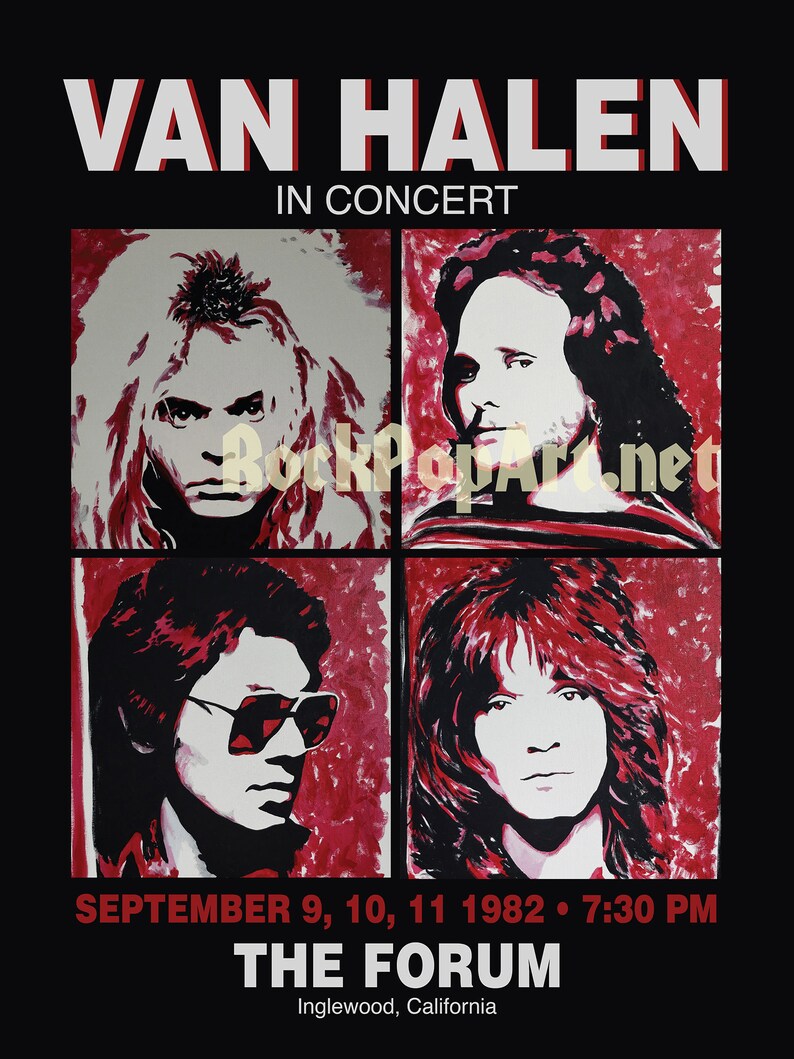 VAN HALEN 1982 Diver Down Concert Tour Posters! Vintage Style Piece Has ...