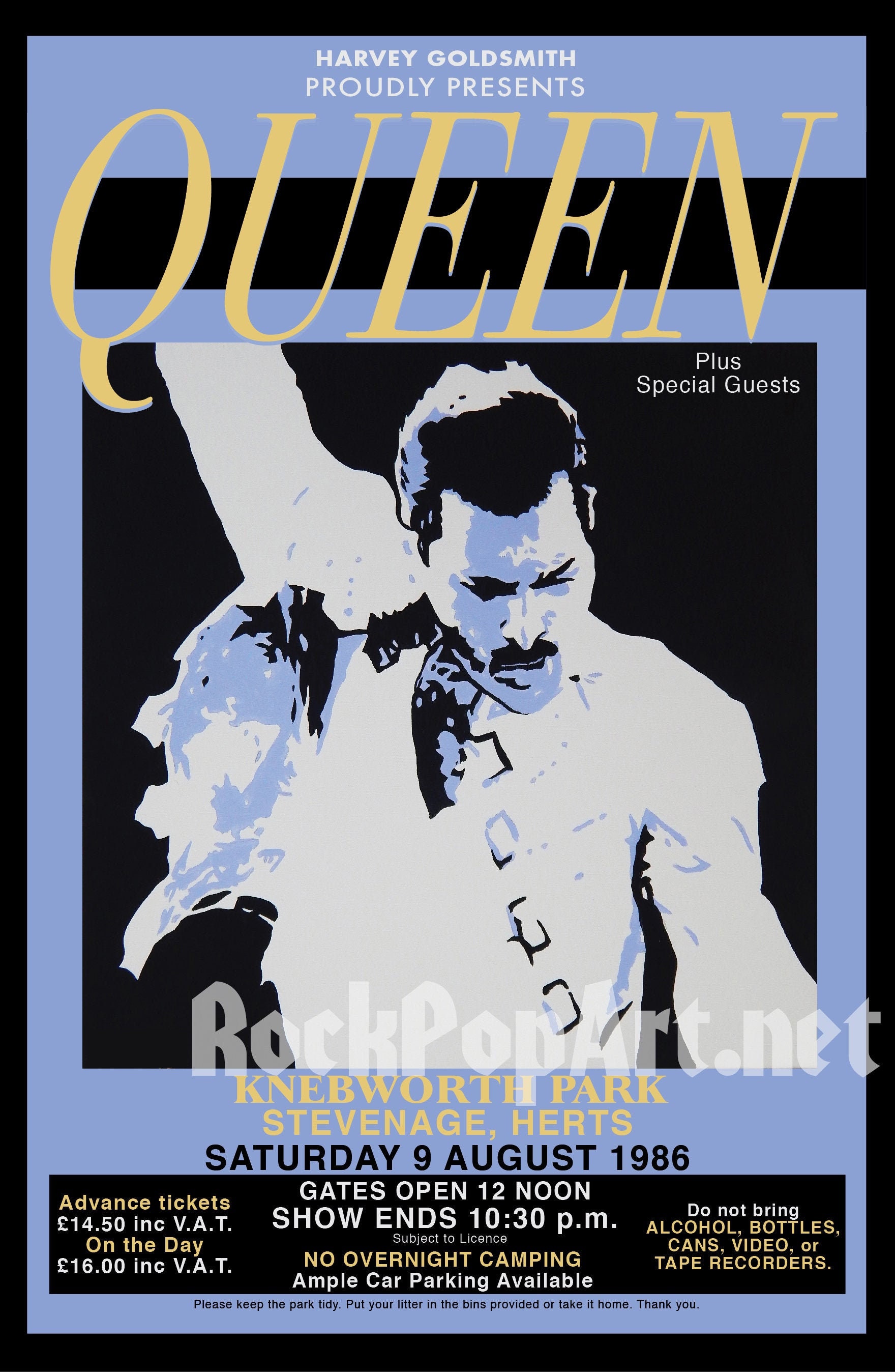 Queen Concert Poster Queen Vintage Concert Poster Slane Castle Ireland