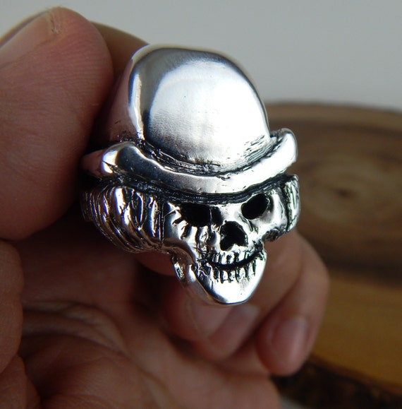 CLOCKWORK ORANGE Silver SKULL Ring Custom Heavy 925 Sterling - Etsy
