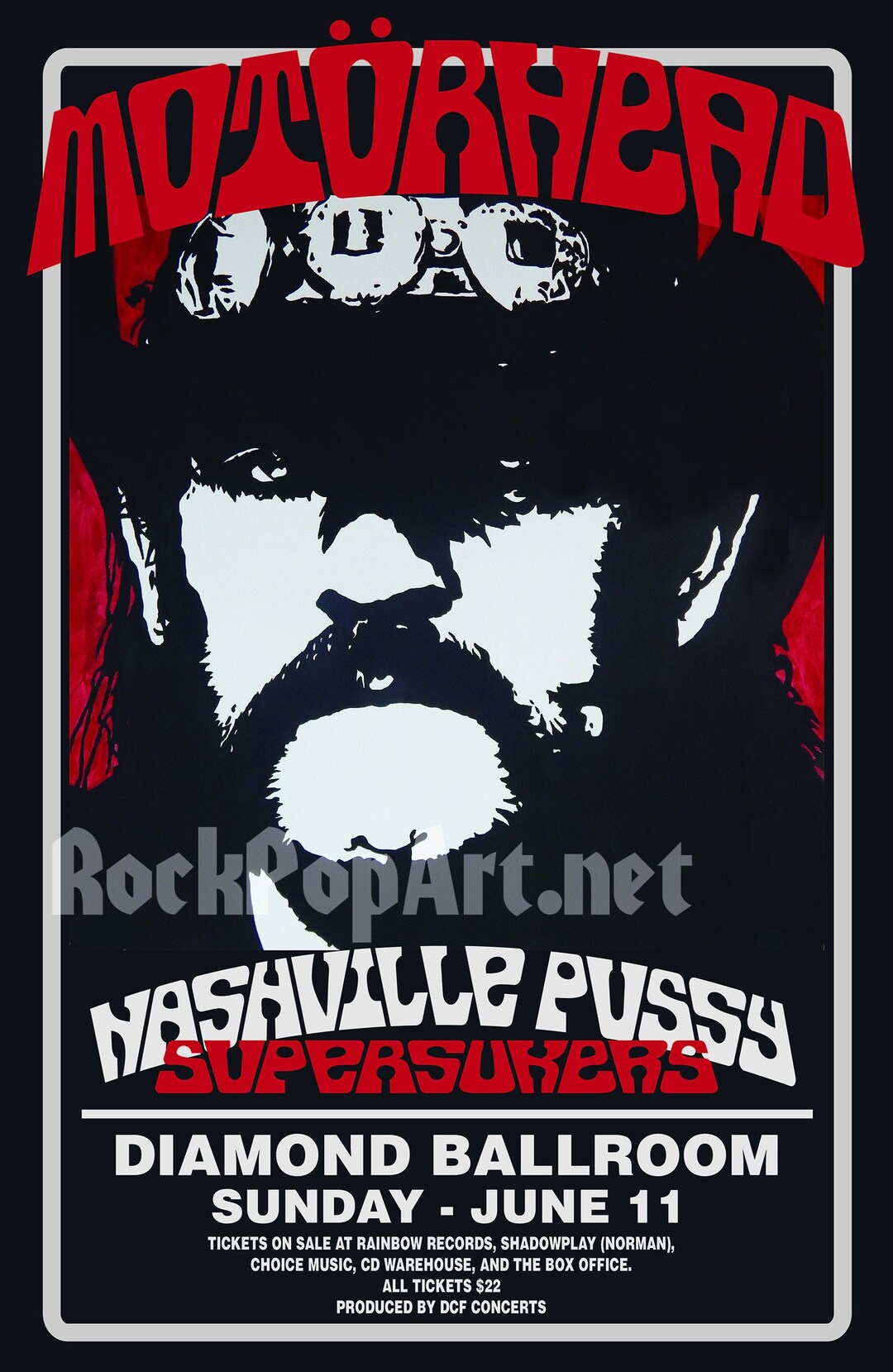 MOTORHEAD 2000 Lemmy Concert Poster Re-imagines the Original Poster ...
