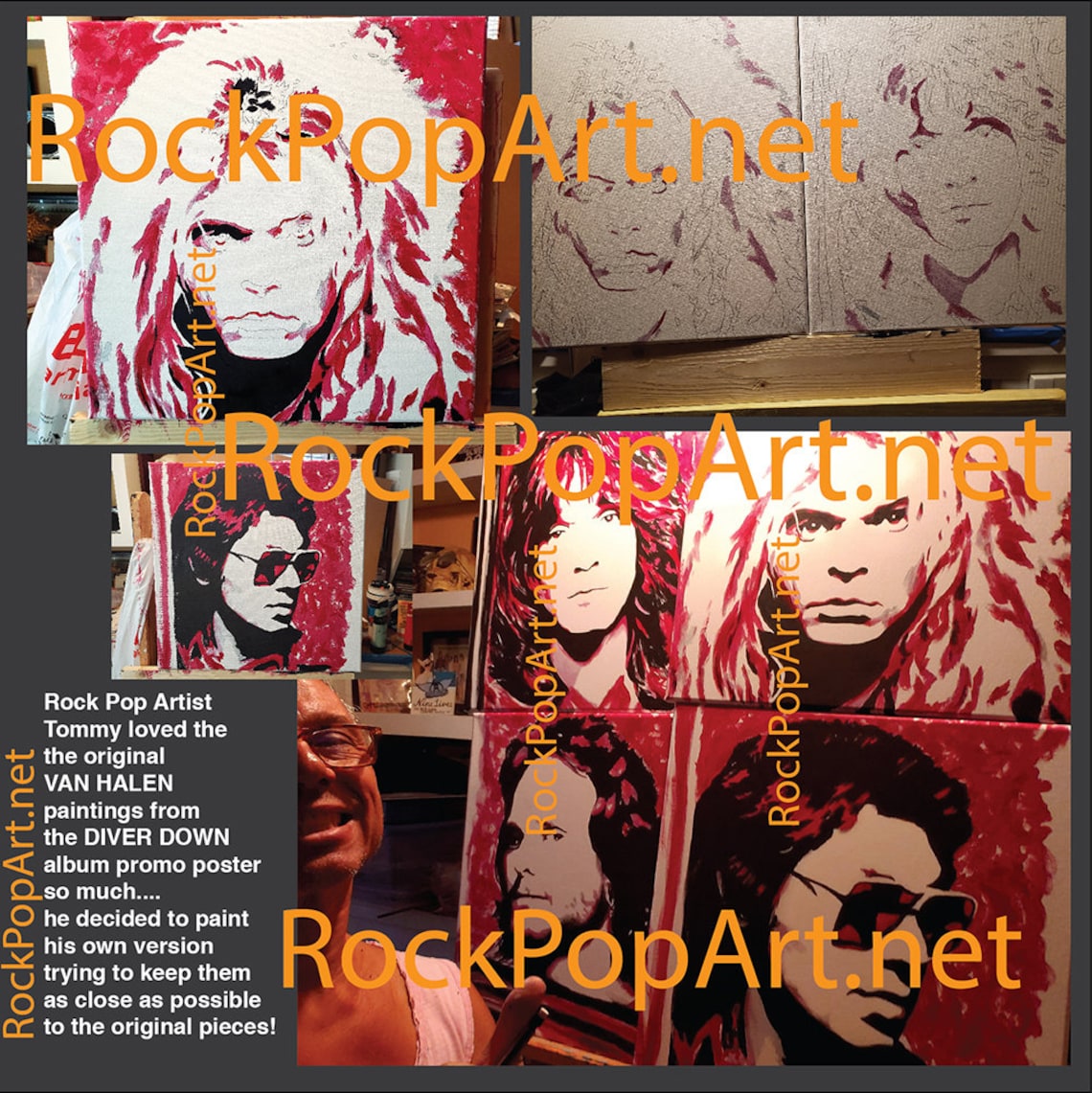 VAN HALEN 1982 Diver Down Concert Tour Posters! Vintage Style Piece Has ...