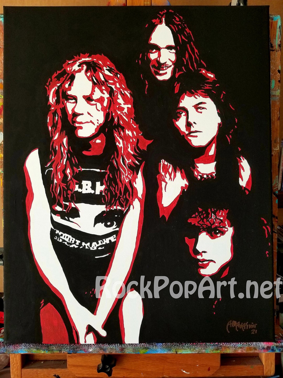 ORIGINAL 'METALLICA' Pop Art Painting! 16"x20" Portrait of the Young ...
