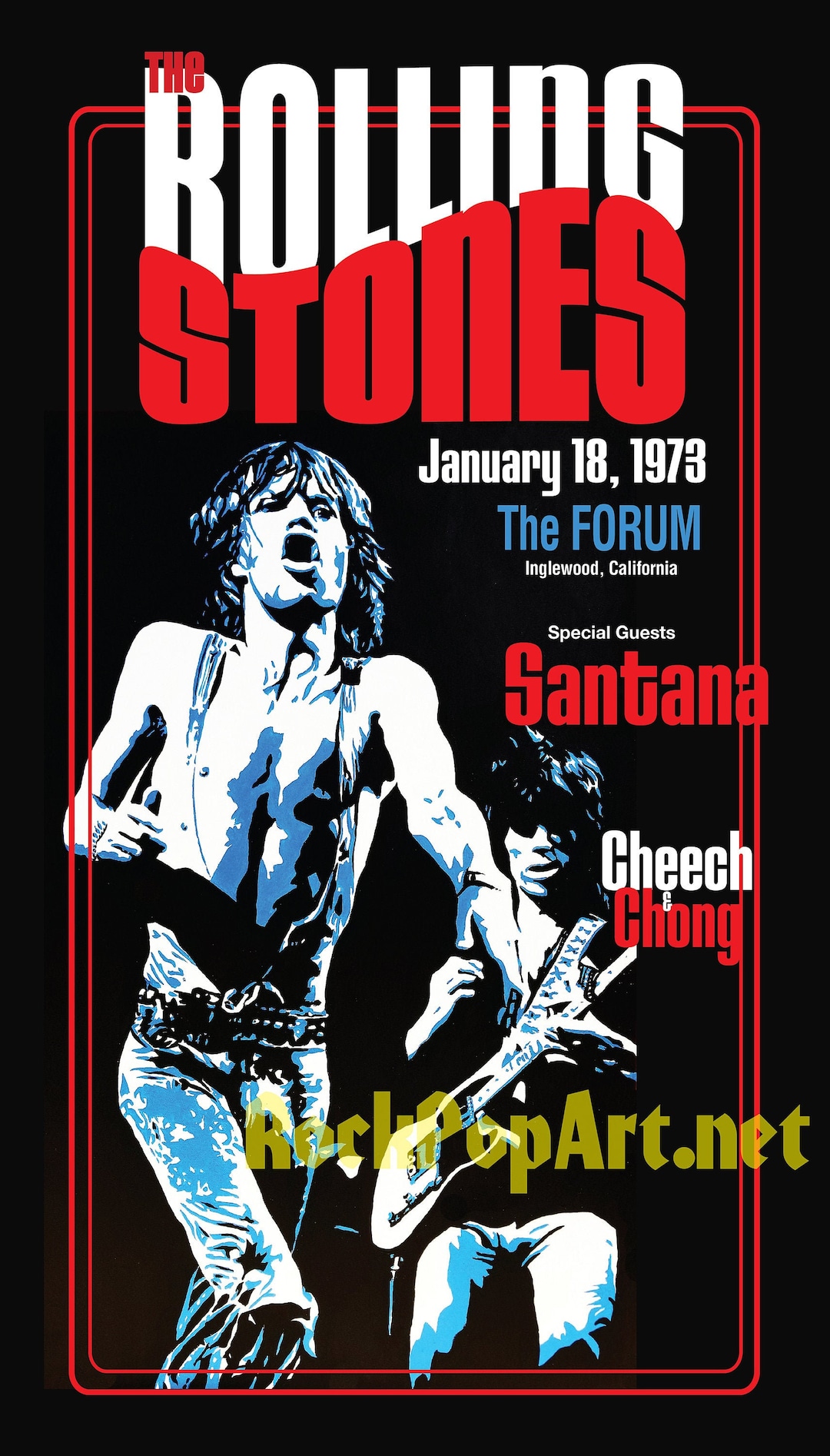 ROLLING STONES 1973 Concert Posters Re-imagines the Original Retro ...