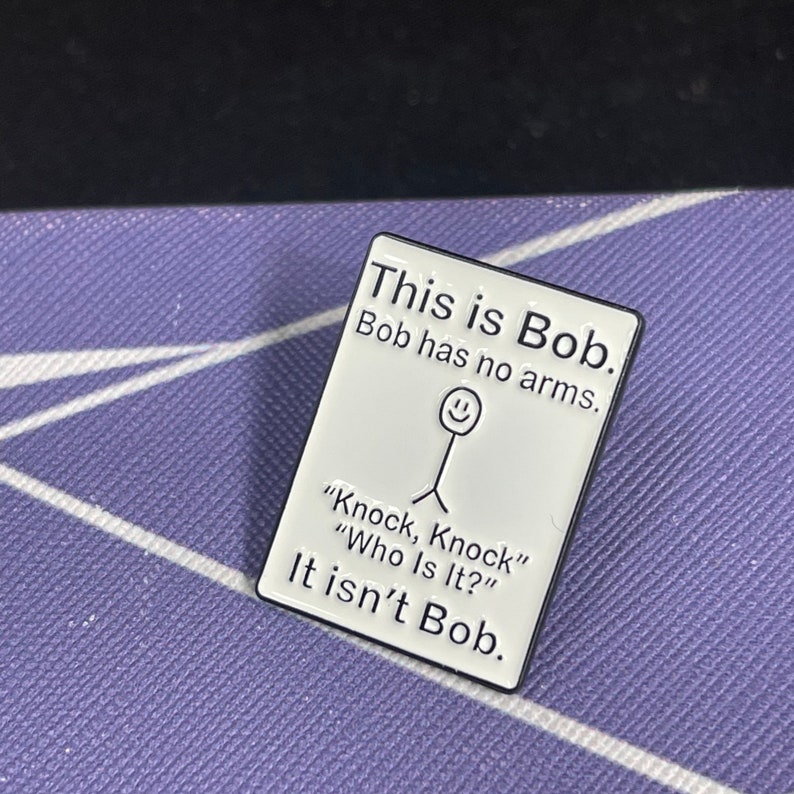 This is Bob Enamel Pins, Bob Has No Arm Enamel Pins, It Isn't Bob Laple ...