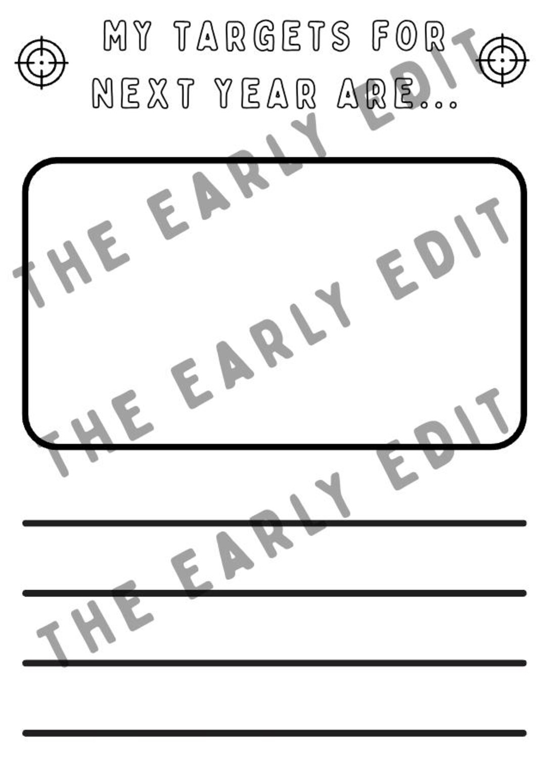 My Targets for Next Year Worksheet | EYFS, Reception Reflection & Goal ...
