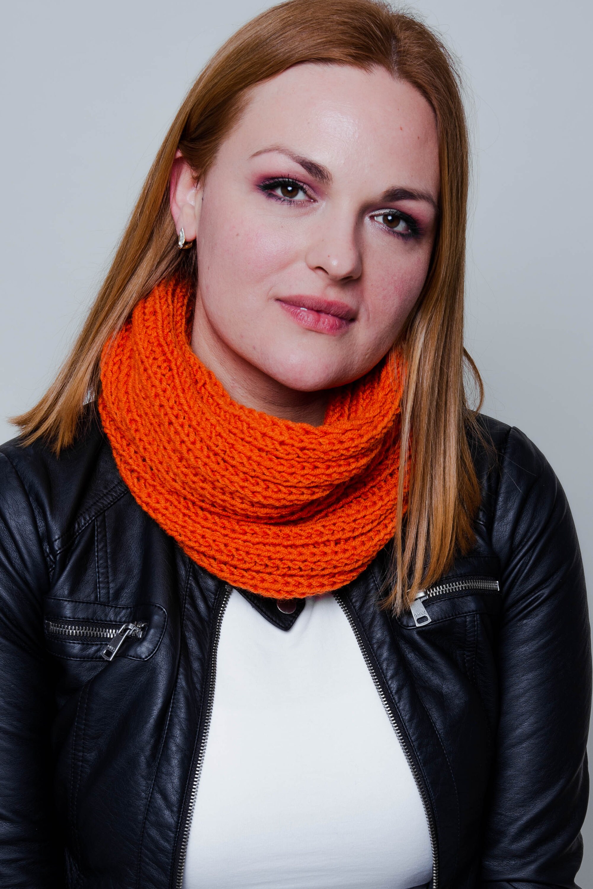 Burnt Orange Knit Scarf / Wool Hand Knitted Scarf / Orange - Etsy UK