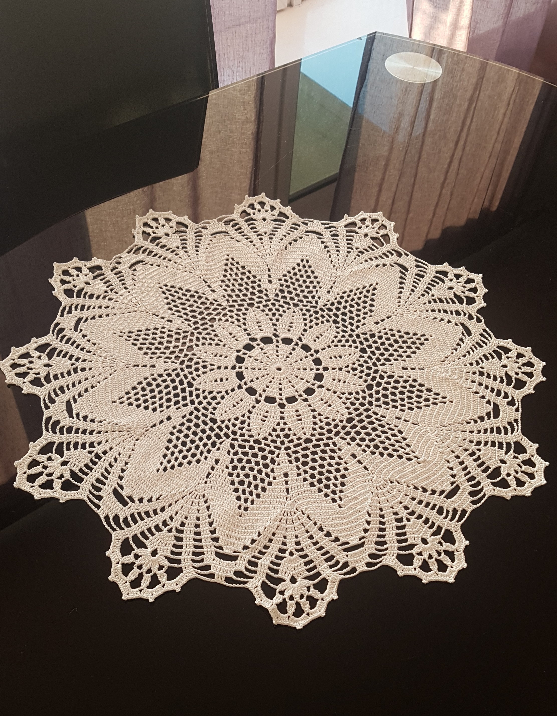 Crochet Doily White Doily Table Topper 100% Cotton White Lace Table ...