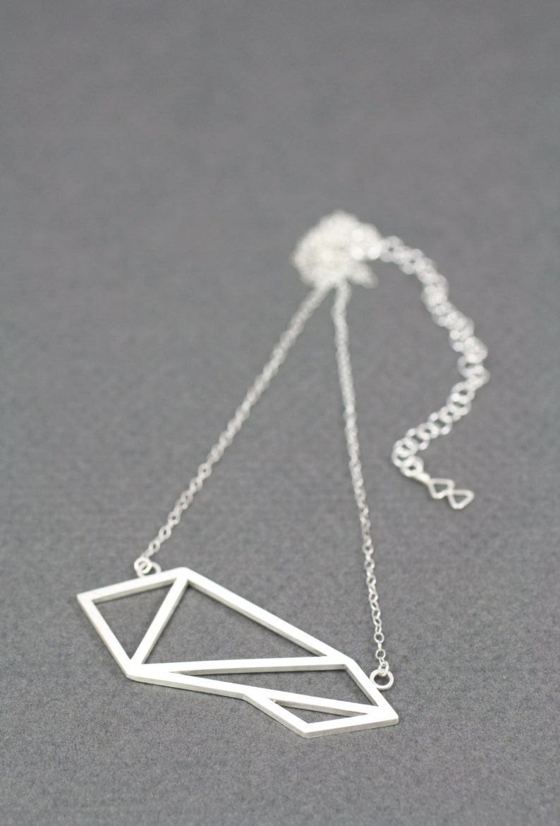 Twisted Triangular Prism Necklace - Etsy