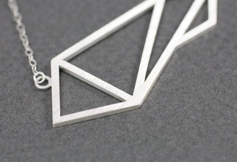 Twisted Triangular Prism Necklace - Etsy