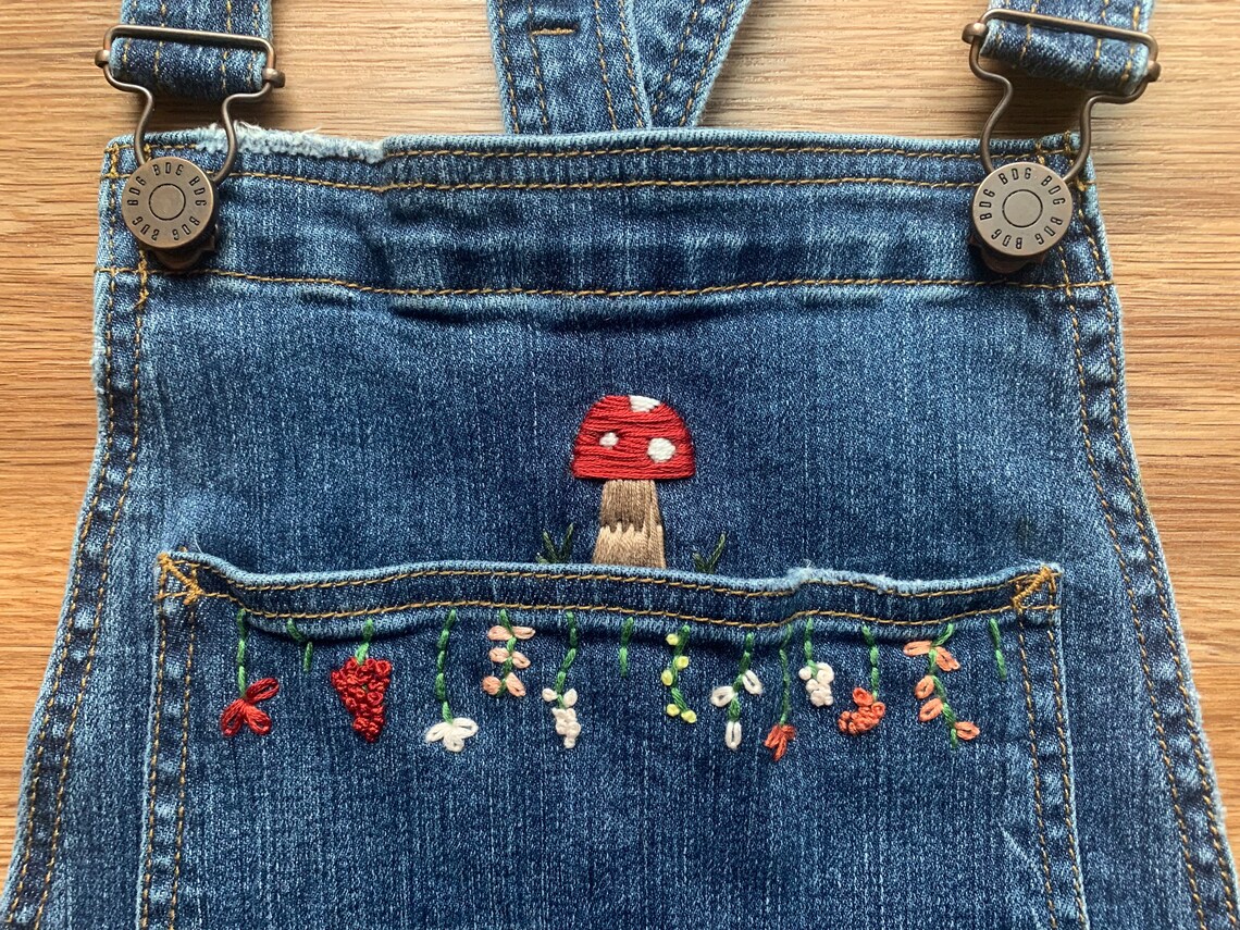 Mushroom Pocket Overalls - Etsy