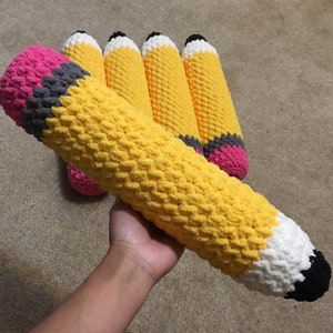 Crochet Pencil, Pencil Plushie, Pencil Amigurumi, Pencil Crochet Pillow ...