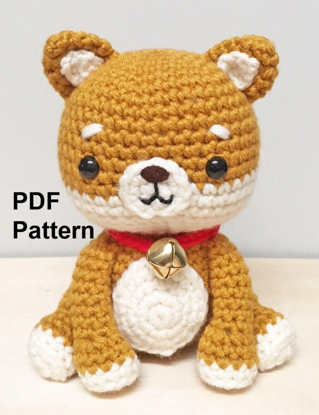 Crochet Pattern Dog Amigurumi, Shiba Crochet Pattern, Doggy Plushie ...