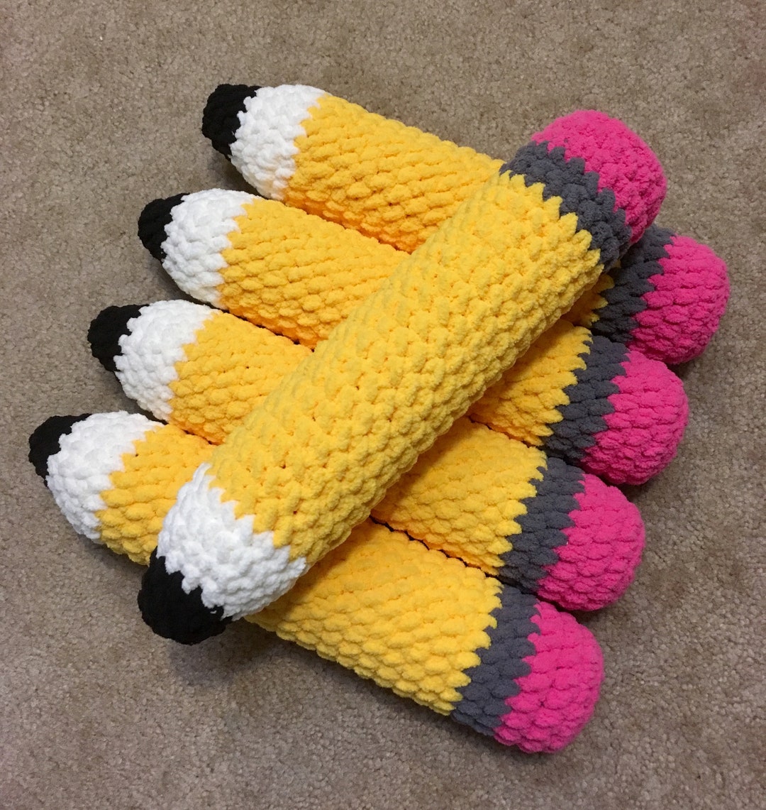 Crochet Pencil Pencil Plushie Pencil Amigurumi Pencil - Etsy