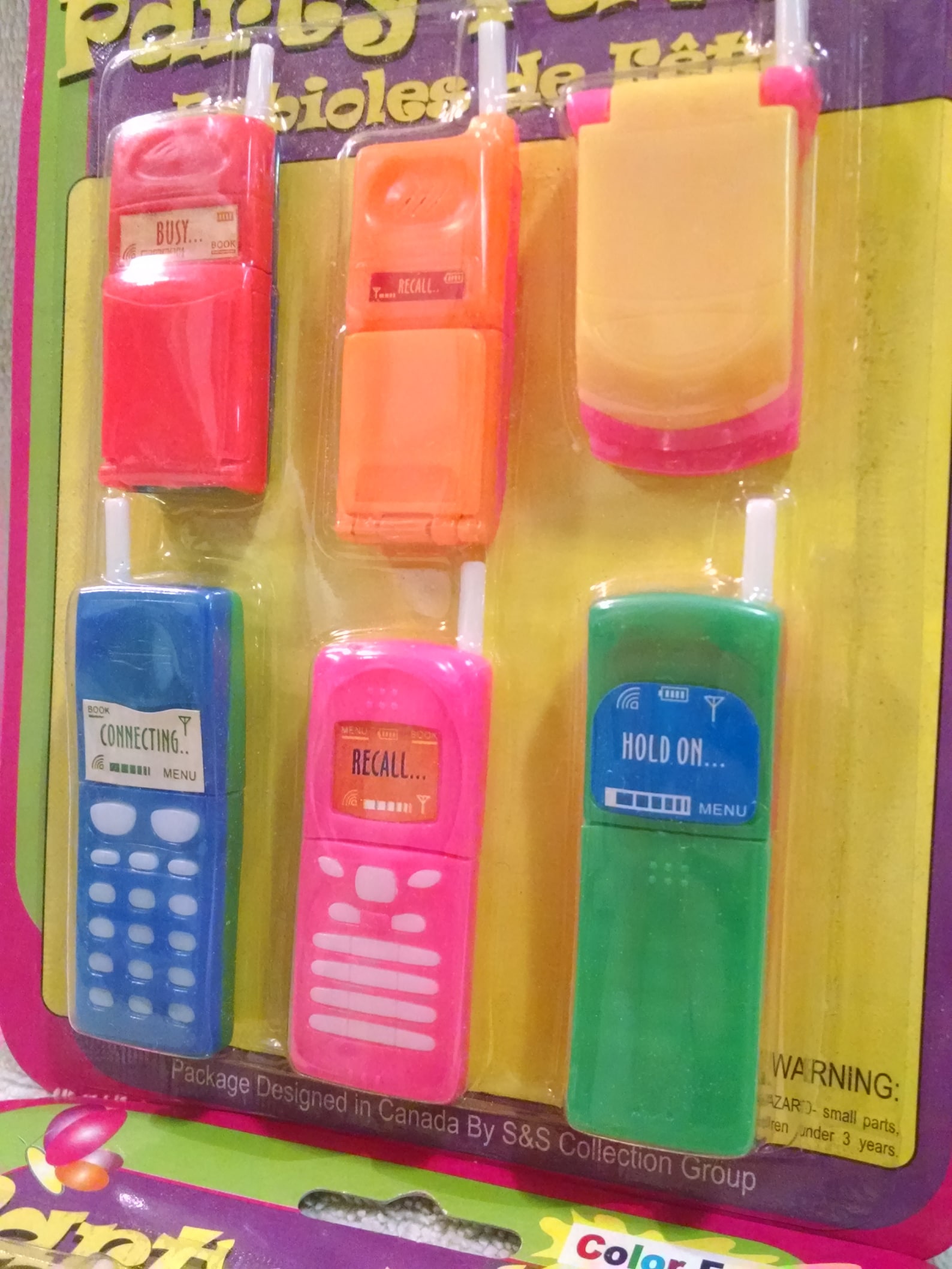 Party Favor Cell Phone Neon Packaged Set Retro 90's - Etsy