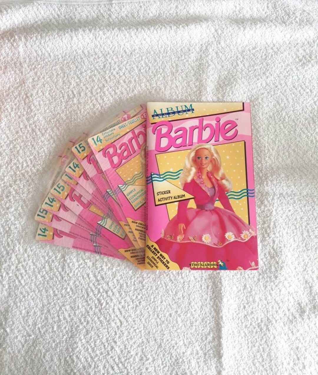 RARE Barbie Sticker Album With 8 Full Packs of Stickers Canadian ...