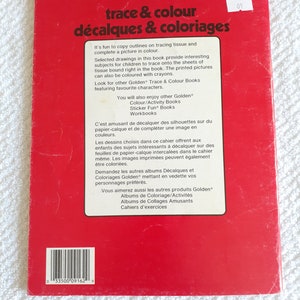 Unused Trace and Colour Winter Fun Vintage Golden Tracing Tissue ...